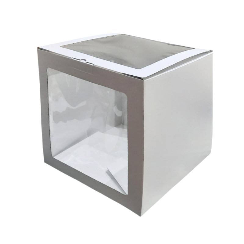 White Cake Box 35 x 35 x 35 cm with Windows – Azucren
