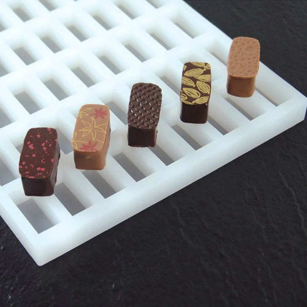 Moule Pavoni LS03 Chocoflex – 63 empreintes rectangulaires 35x14x14 mm ...